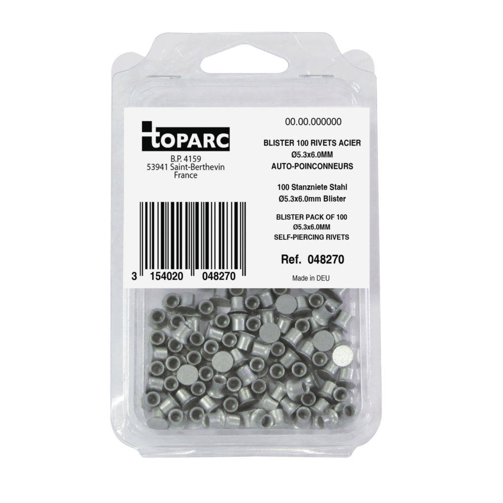 Pack of 100 Self Piercing Rivets 5.3x6mm - GYS Welding USA